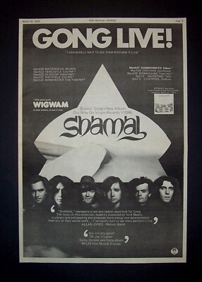 Gong Shamal, UK Tour 1976 Poster Type Ad, Promo Advert | eBay