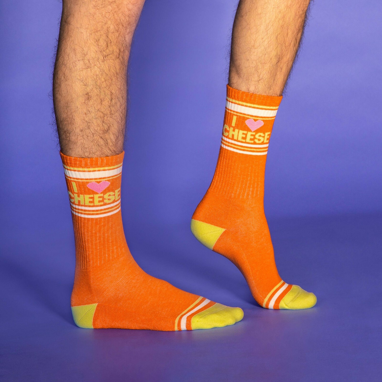 I LOVE CHEESE Socks by Gumball Poodle Unisex Ribbed Gym Crew Socks | eBay