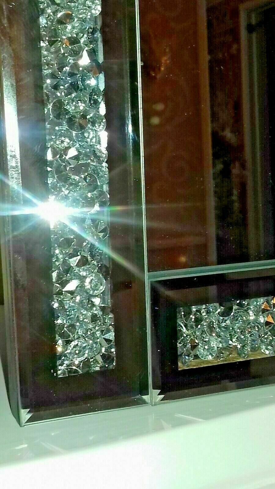 loose diamond diamante gems jewelled mirror 60x40cm lounge bedroom ...