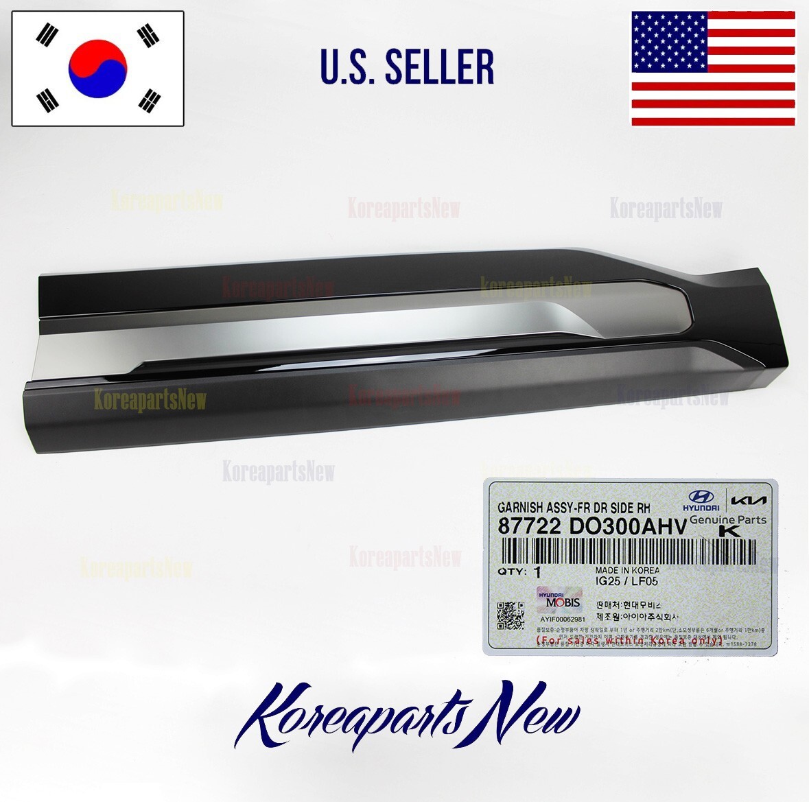 FRONT Door Lower Molding Right PASSENGER Side ⭐OEM⭐ Kia EV9 GT-Line ...