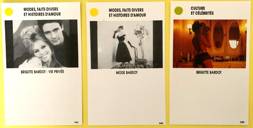 ICON BRIGITTE BARDOT SET OF 3 RARE VINTAGE 80s COLLECTOR TRADING ROOKIE ...