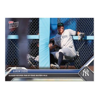 AARON JUDGE CATCH INJURES TOE ON LA DODGERS CONCRETE FENCE TOPPS NOW ...