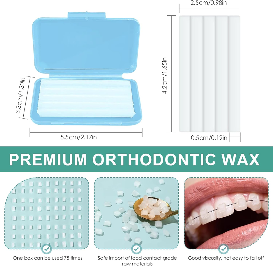 10 Boxes Dental Wax for Braces with Fruit Smell,Dental Oral Care, Tooth ...