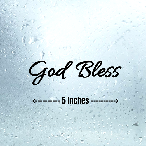 God Bless Sticker Decal Jesus Christian Car Van SUV Truck Laptop JDM- Black | eBay