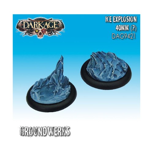 Dark Age Games Mini Base 40mm Groundwerks Base Inserts - Ice Explosion ...
