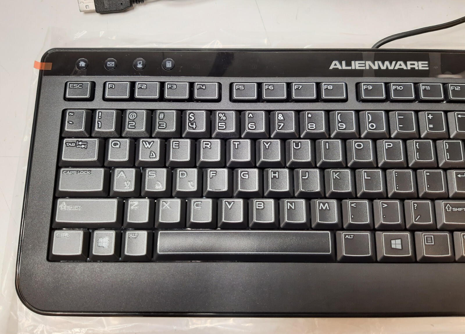 Dell Alienware Black USB Wired Computer PC Gaming Multimedia Keyboard ...