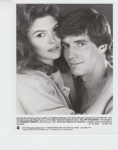 Trent Bushey and Paige Turco in "All My Children" Original TV Still | eBay