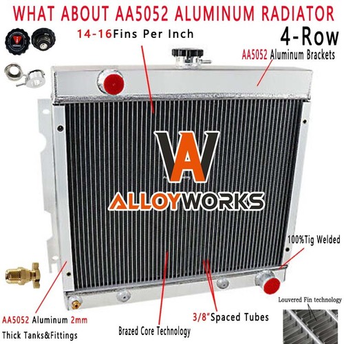 4 Row Radiator Fits 71 72 Dodge Dart Plymouth V8 Duster AT/MT Valiant 5 ...