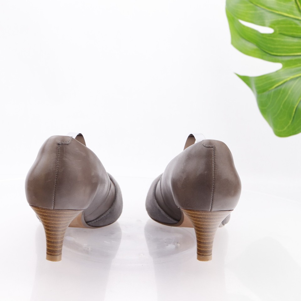 Clarks Women's Linvale Vena Pump Size 8.5 Kitten Heel Pointed Taupe ...