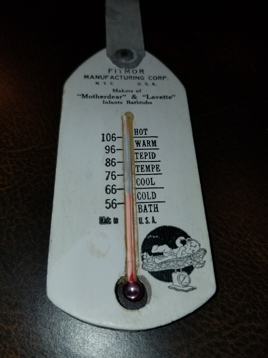 RARE 1930-1940s WOODEN THERMOMETER ADVERTISING PREMIUM- FITMOR BABY ...