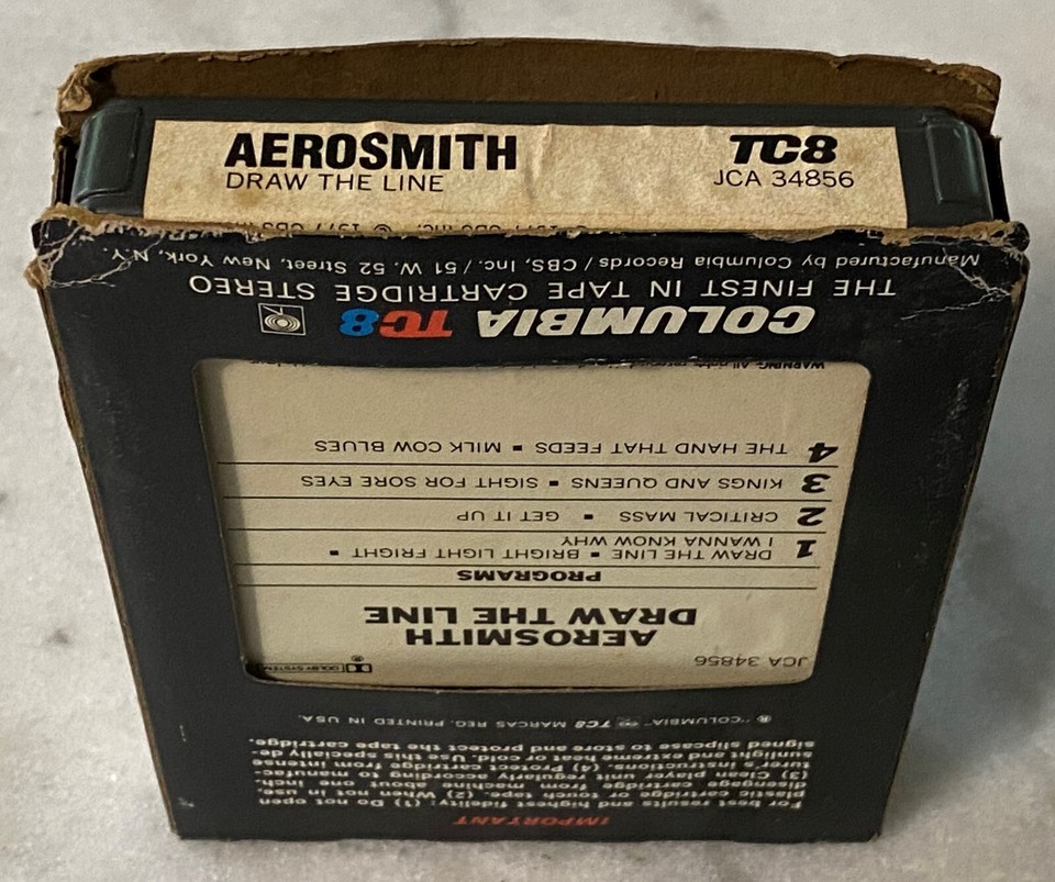 "Aerosmith" – "Draw The Line" 8-Track Tape - Columbia – JCA 34856 ...