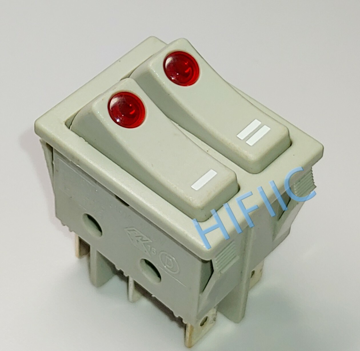 DEFOND DRH-2415 Double Button Rocker Switch 6 Pins 16A 250VAC T125 Red ...