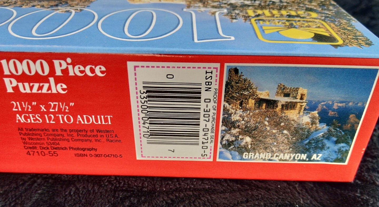Golden Guild 1000 Piece Puzzle Grand Canyon Arizona 21-1/2" x 27-1/2 ...
