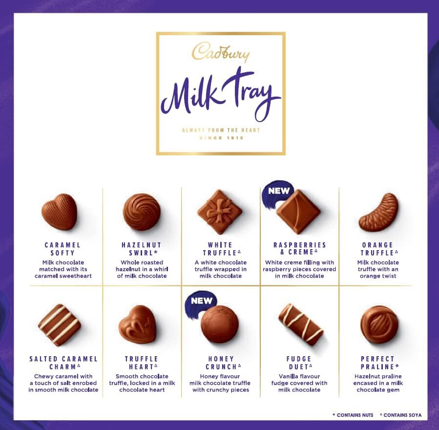 Cadbury Milk Tray Milk Chocolate Gift Box 445g UK Free And Fast ...