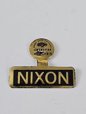 Vintage 1968 Richard Nixon Pin Back President Campaign Button Tab ...
