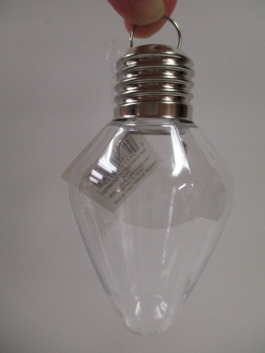 Clear Plastic Fillable Light Bulbs