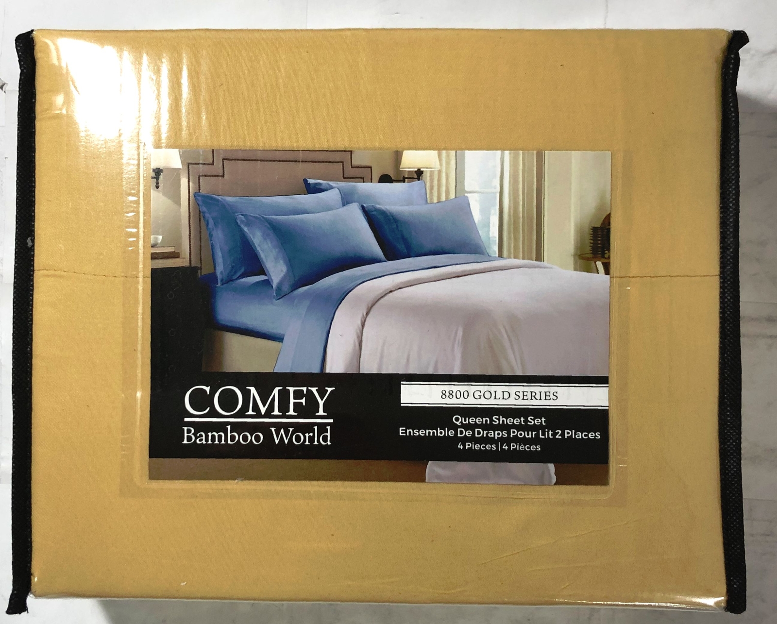 NEW Comfy Bamboo World 8800 Gold Series 4-pcs Sheet Set Queen Mustard ...
