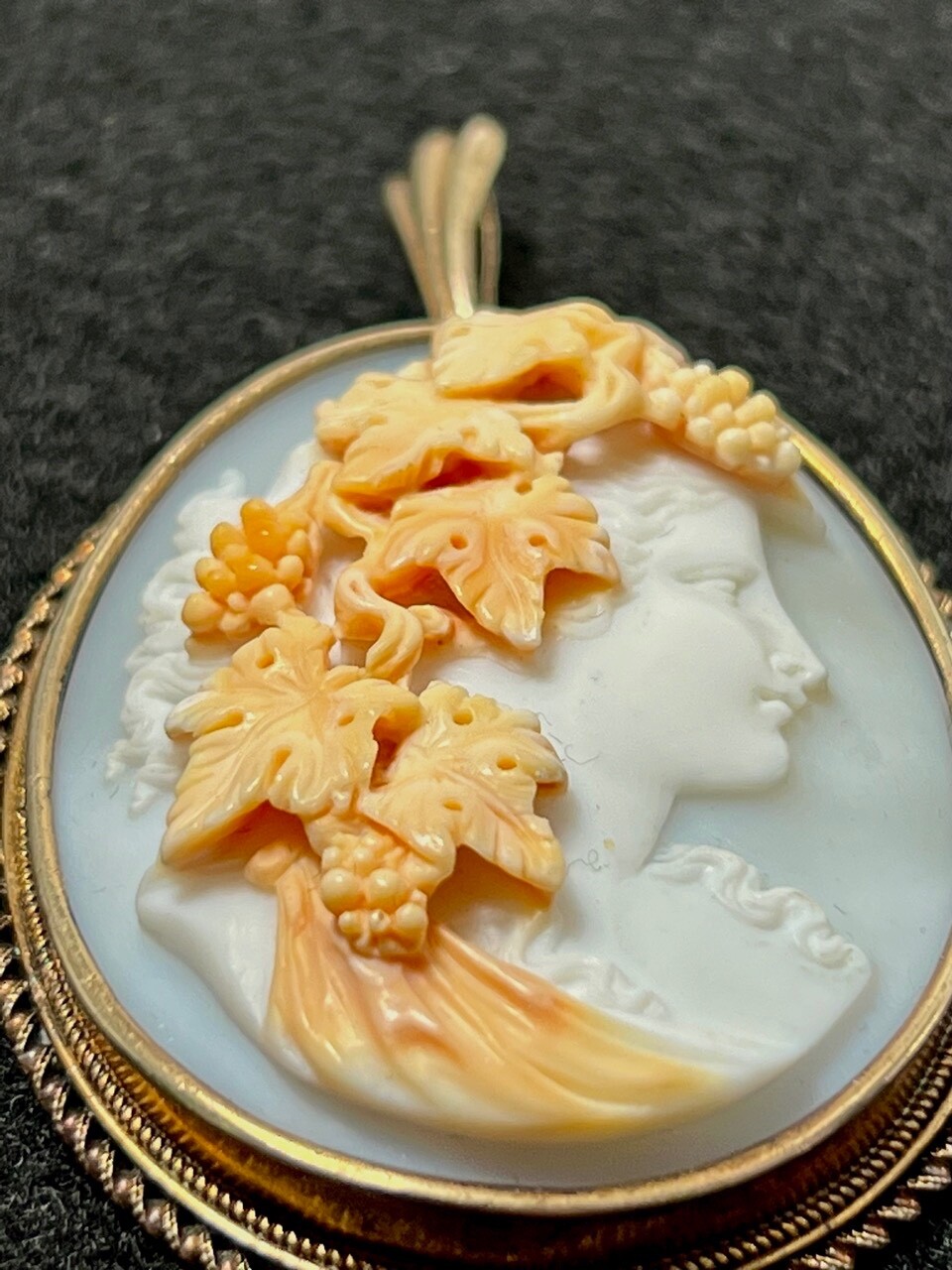 cameo antique shell 1800s Italian hand carved pendant… - Gem