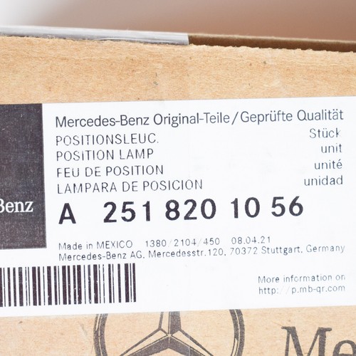 NEW MERCEDES-BENZ R-CLASS W251 FRONT RIGHT POSITION LIGHT LHD ...