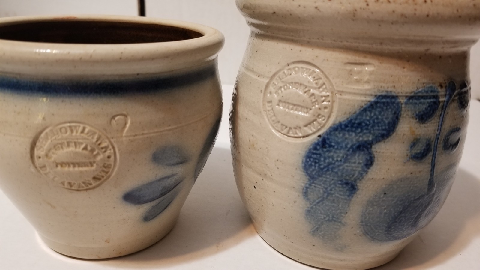 Shadowlawn Stoneware Pottery, 4 Piece Set, Delavan WI, Salt Glazed ...