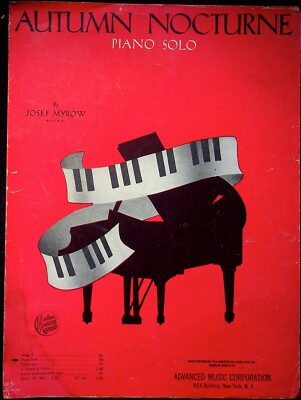 VINTAGE AUTUMN NOCTURNE SHEET MUSIC 1942 PIANO SOLO JOSEF MYROW | eBay