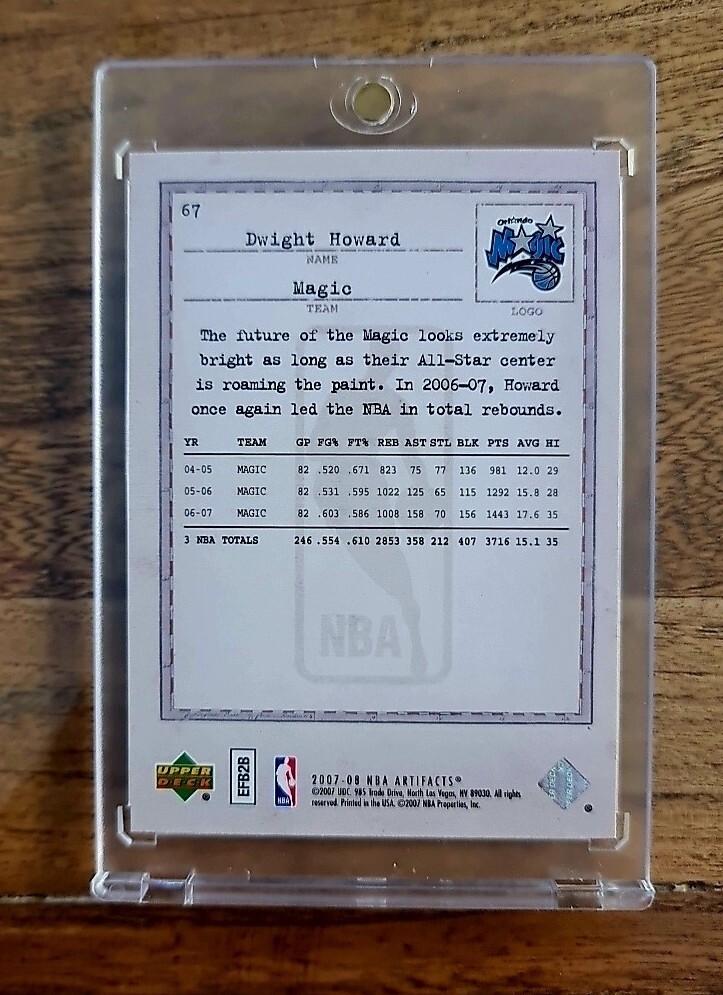 2007-08 Upper Deck Artifacts Dwight Howard . Orlando Magic #67 | eBay