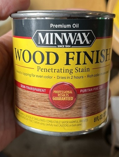 MINWAX 218 Puritan Pine Oil Based Wood Stain 1/2 Pt Small Can 8 Oz. New ...