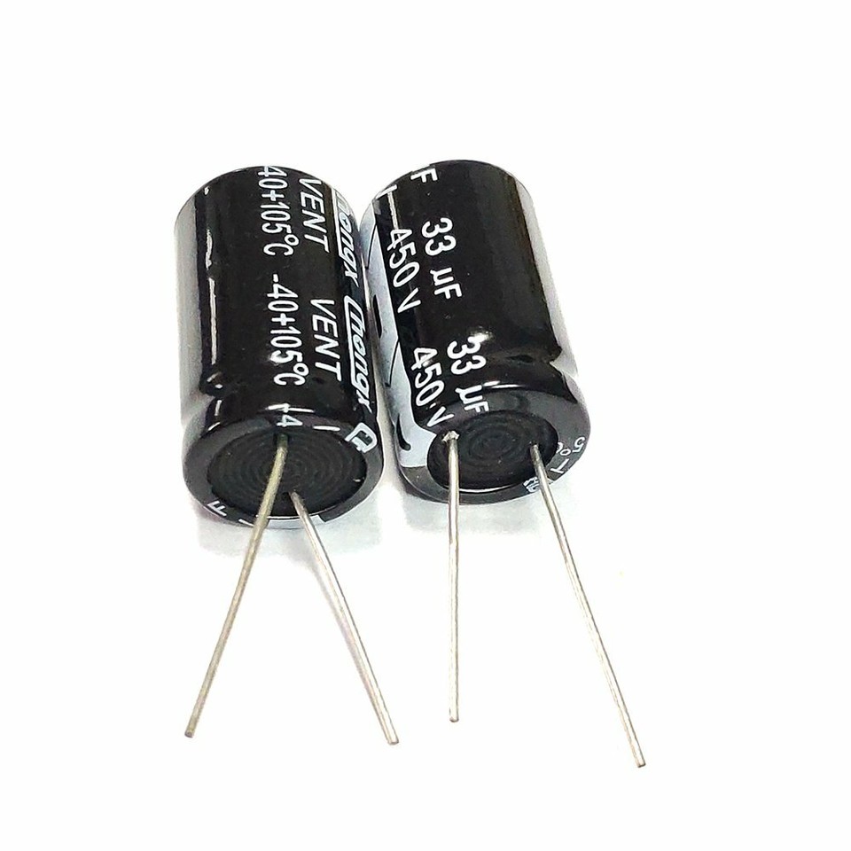 10pcs 450V 33uF 450Volt 33MFD 105C Aluminum Electrolytic Capacitor 16× ...
