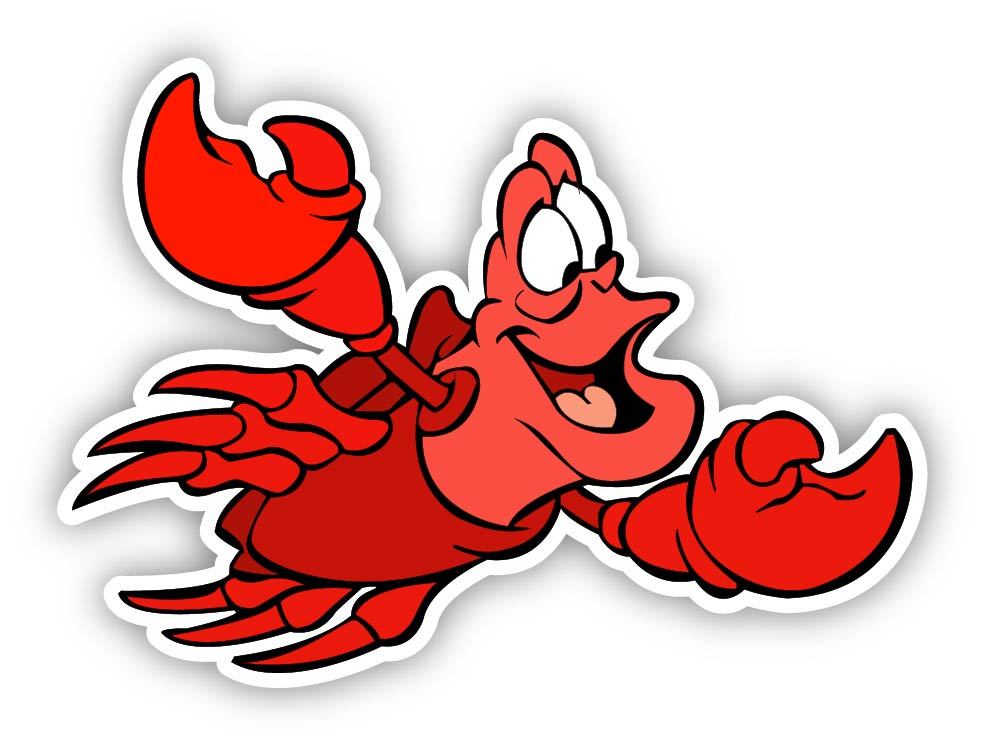 Sebastian Little Mermaid Cartoon Sticker Decal Laptop Wall Car Phone | eBay