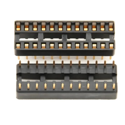 IC Socket 24 Pin Position DIP Gold Through Hole Amphenol (10mmx30mm ...