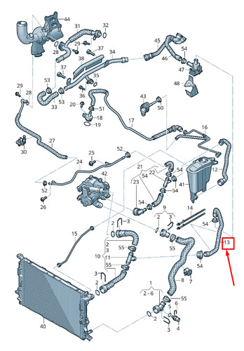 NEW AUDI A5 8T ENGINE COOLANT HOSE 8K0121056R ORIGINAL | eBay
