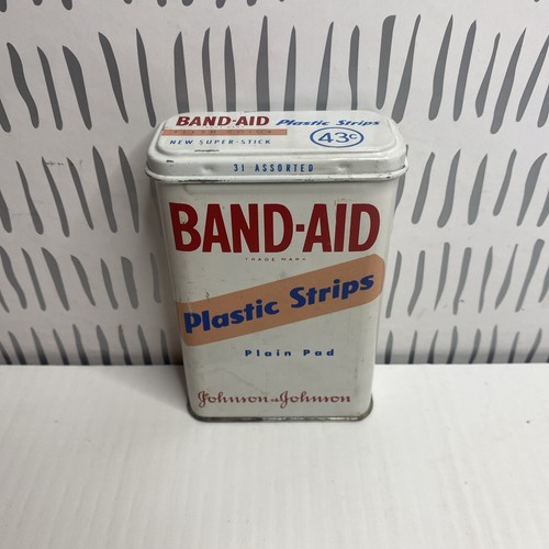 Empty Metal Band-Aid Tin 31 Assorted Adhesive Bandages Plain Pad ...