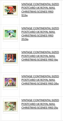 Combined Christmas Scenes Maxi Cards gray 5 Different cards | eBay