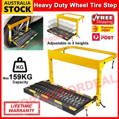 Upgraded Wheel Step Tire Tyre Step Ladder Adjustable Foldable Tire RV ...