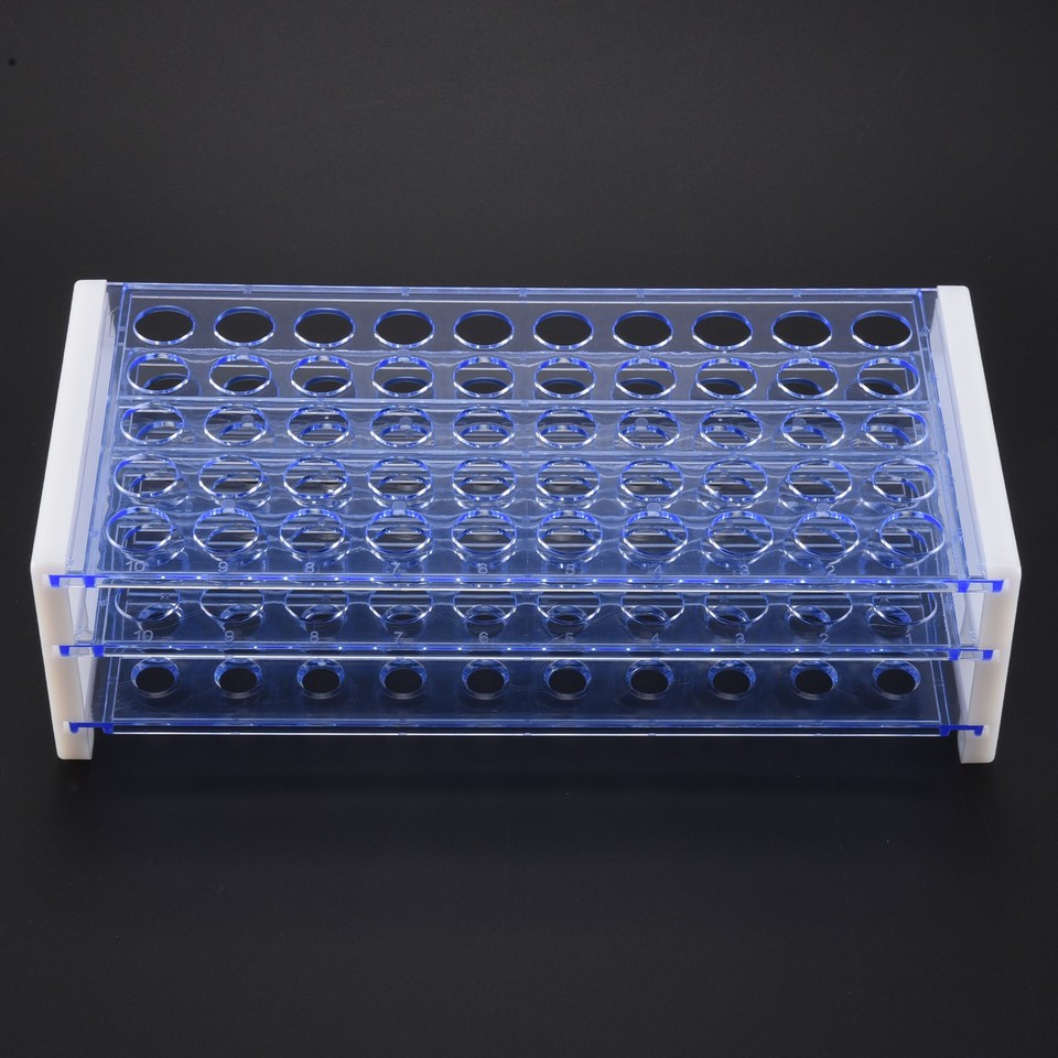 Plastic Test Tube Stand Bracket Rack for 12-13MM Test Tubes 50 Hole3528 ...