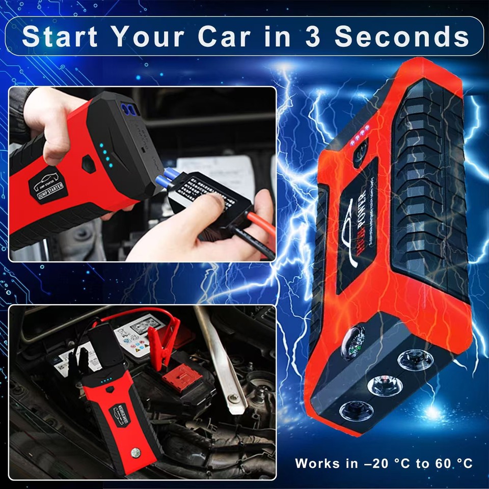 Car emergency mobile power bank, 98000mah, suitable for car charger | eBay
