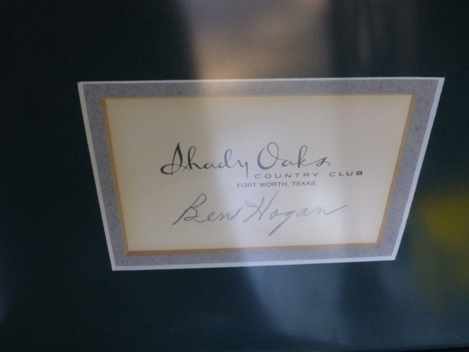 BEAUTIFULLY FRAMED & AUTOGRAPHED PHOTO OF RENOWNED GOLFER BEN HOGAN ...