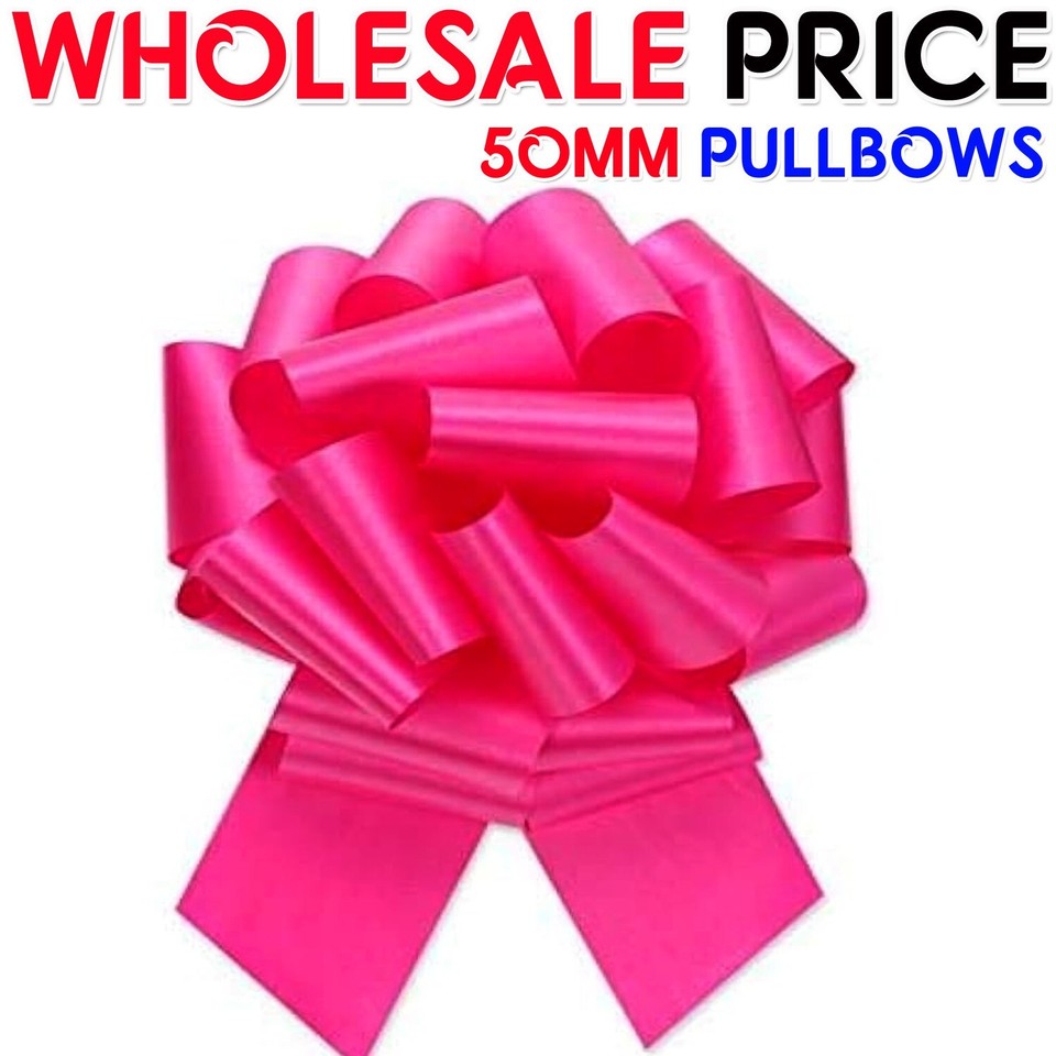 Large 50mm Pull Bow Quality Gift Present Wrap Ribbon Wedding Car Birthday Party | eBay UK