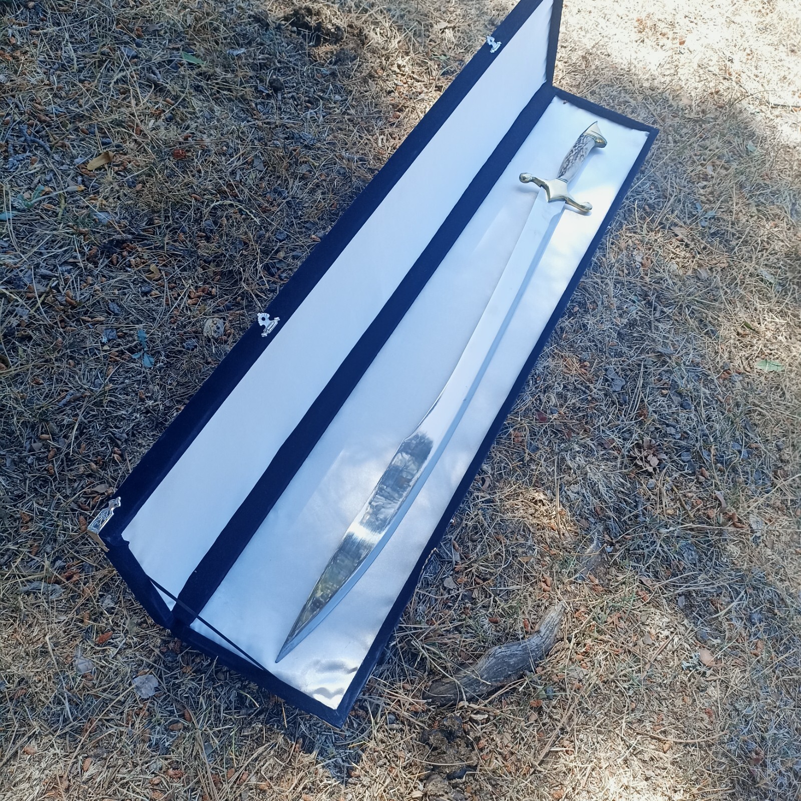 Handmade Stag Antler Handle Arabic Sword, Ottoman Sword, Medieval Sword ...