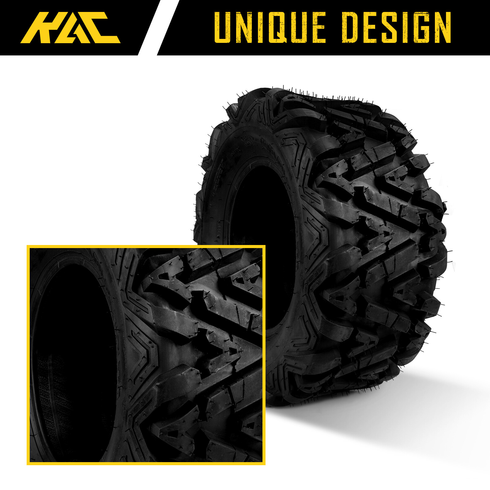 Set 2 25x10-12 ATV Tires 25x10x12 25x10 12 Heavy Duty 6Ply ATV UTV All ...
