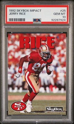Jerry Rice 1992 Skybox Impact Football Card #25 Graded PSA 10 | eBay