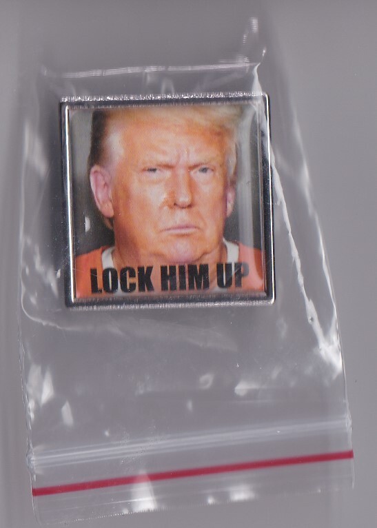 Donald Trump - LOCK HIM UP 1" Lapel pin lot - quantity 12 | eBay