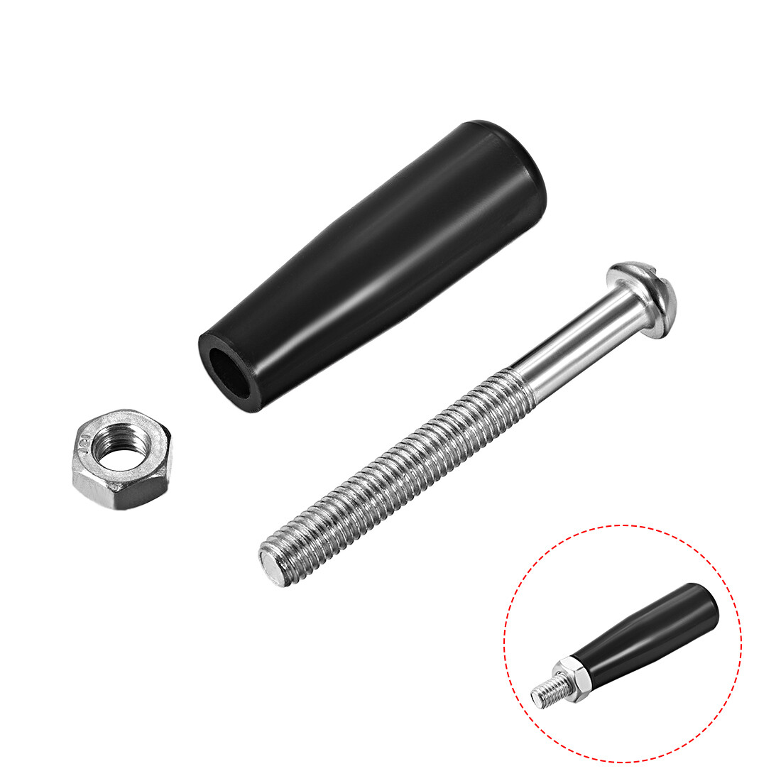 Revolving Knob Handle Machine Rotation Handles M8 Threaded Handle Grip ...