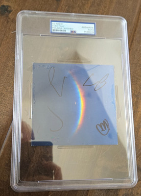 2024 COLDPLAY MOON MUSIC CD ART CARD QUAD SIGNED CHRIS MARTIN CHAMPION ...