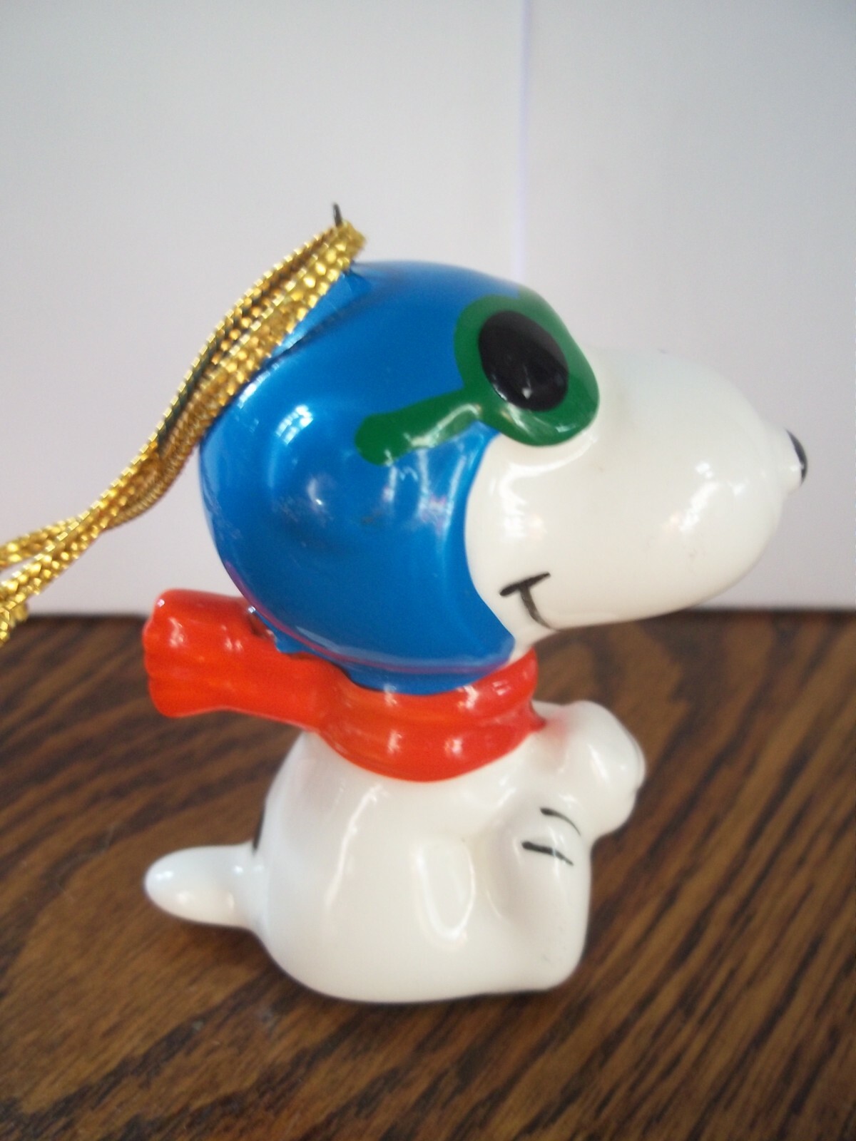 Vintage Peanuts Pilot Blue Helmet & Goggles Snoopy Ceramic Ornament ...