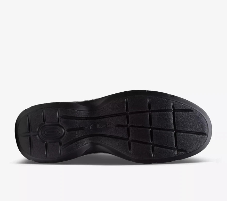 MEN'S CLARKS Gessler Step, Black Leather Size US Free shipping | eBay