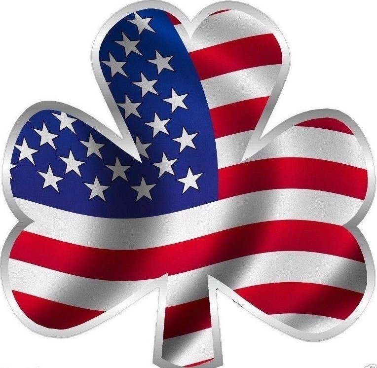 SHAMROCK USA FLAG HELMET TOOLBOX BUMPER STICKER DECAL MADE IN USA | eBay