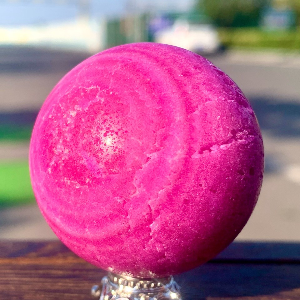 100G Natural red ruby Corundum sphere crystal mineral sample ball ...