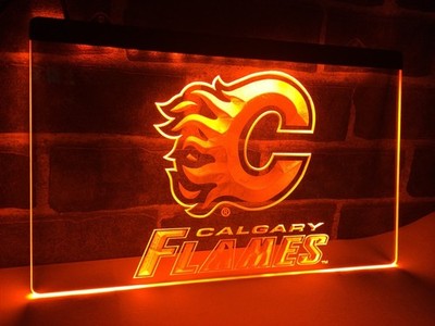 Calgary Flames Hockey Team Display LED Neon Light Sign for home funs ...