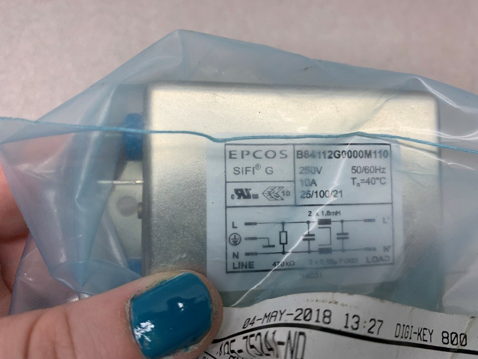 NEW NO BOX EPCOS LINE FILTER 495-75241-ND | eBay